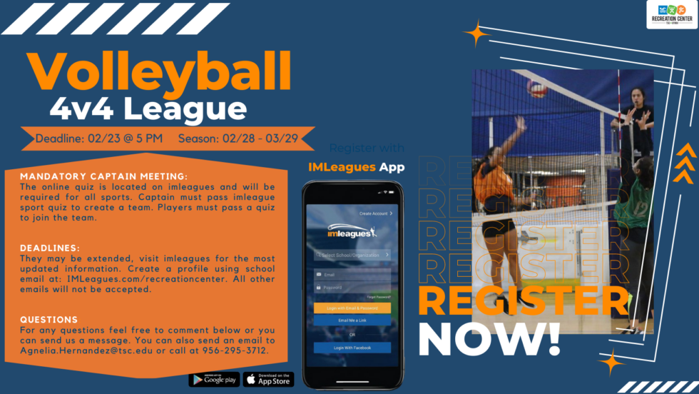 4v4 Volleyball League Pre-Season Games - TSC Recreation Center