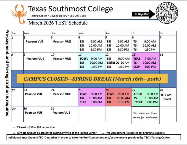 Testing Center - Texas Southmost College